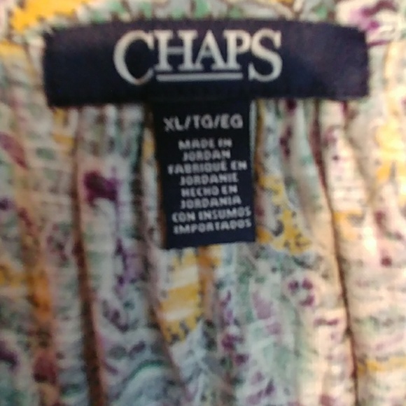 Chaps | Tops | Chaps Paisley Lace Up High Low Top | Poshmark